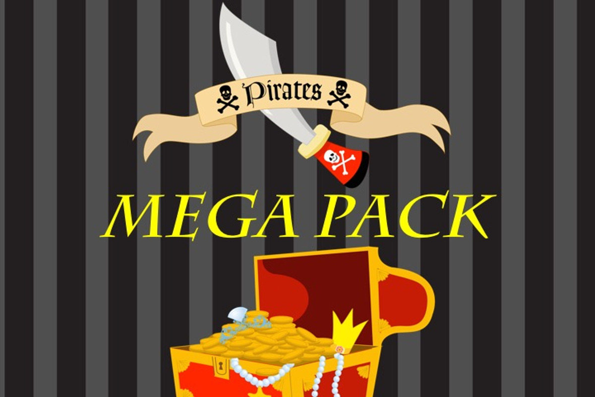 PIrate Clipart & Papers, AMB-102, an Illustration by AMBillustrations