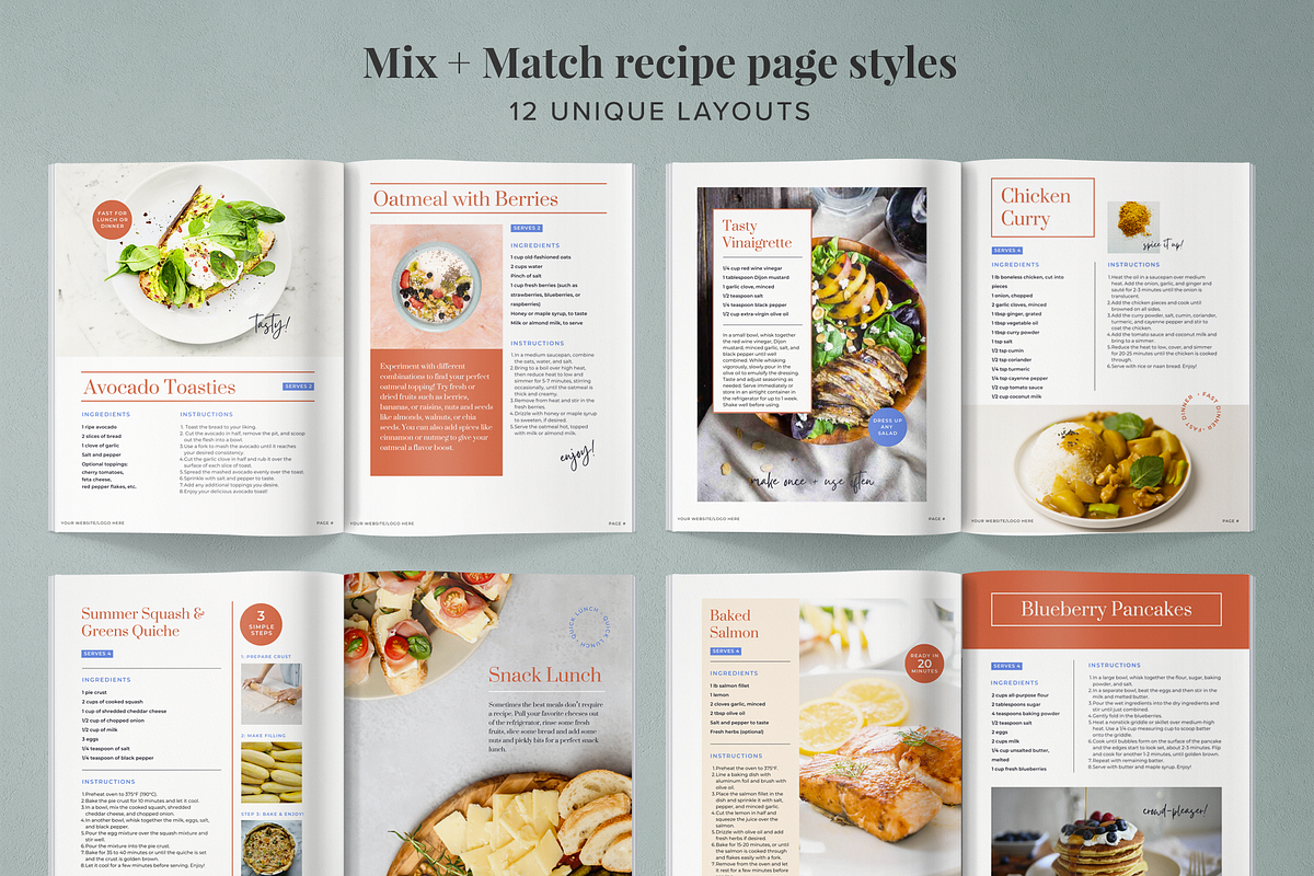 Canva Cookbook Template
