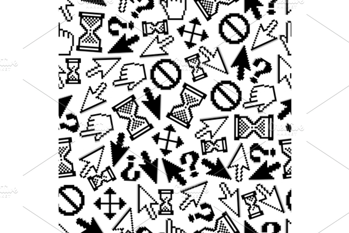 Computer cursors seamless pattern, a Background Graphic by Vector Tradition