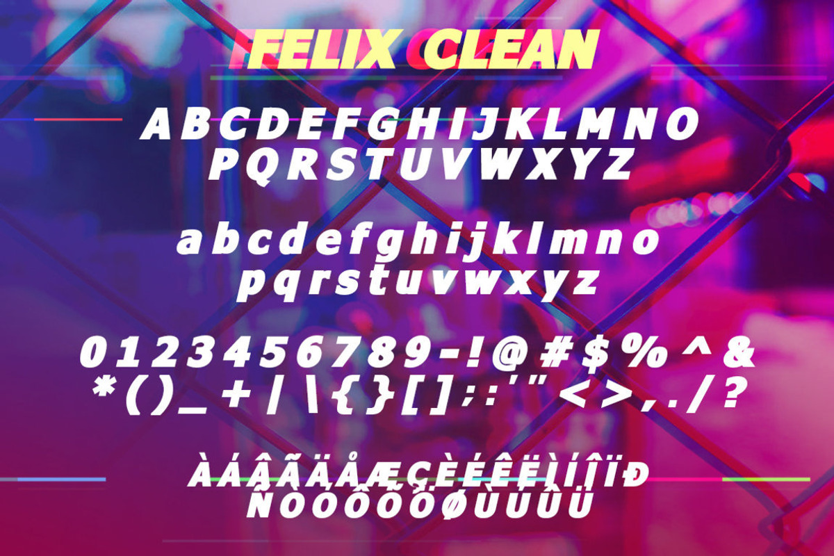 Felix Glitch Duo Font, a Sans Serif Font by khurasan