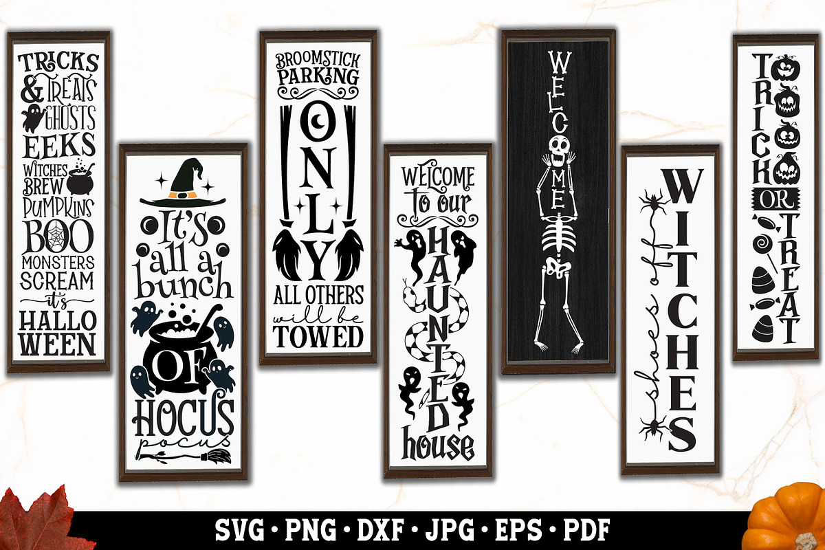 Halloween Signs Bundle SVG, a Seasonal Illustration by RossiGalleria