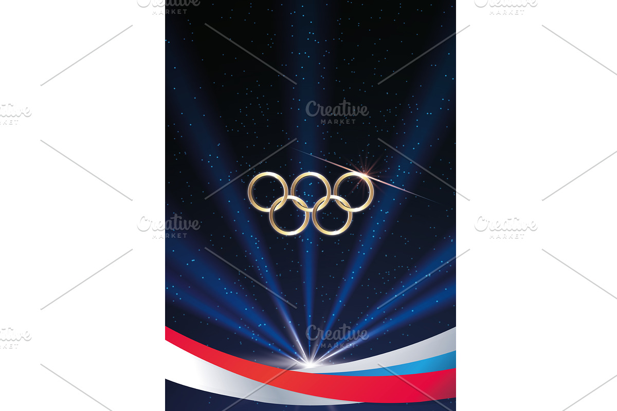 Olympic Games Background and Ribbons, an Illustration by megastocker ...