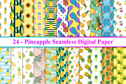 Pineapple Seamless Digital Paper, a Pattern Graphic by Digital Studio