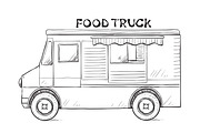 Food truck sketch, a Food Illustration by Sketching