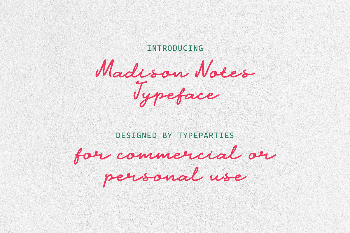 Madison Notes - Casual script font