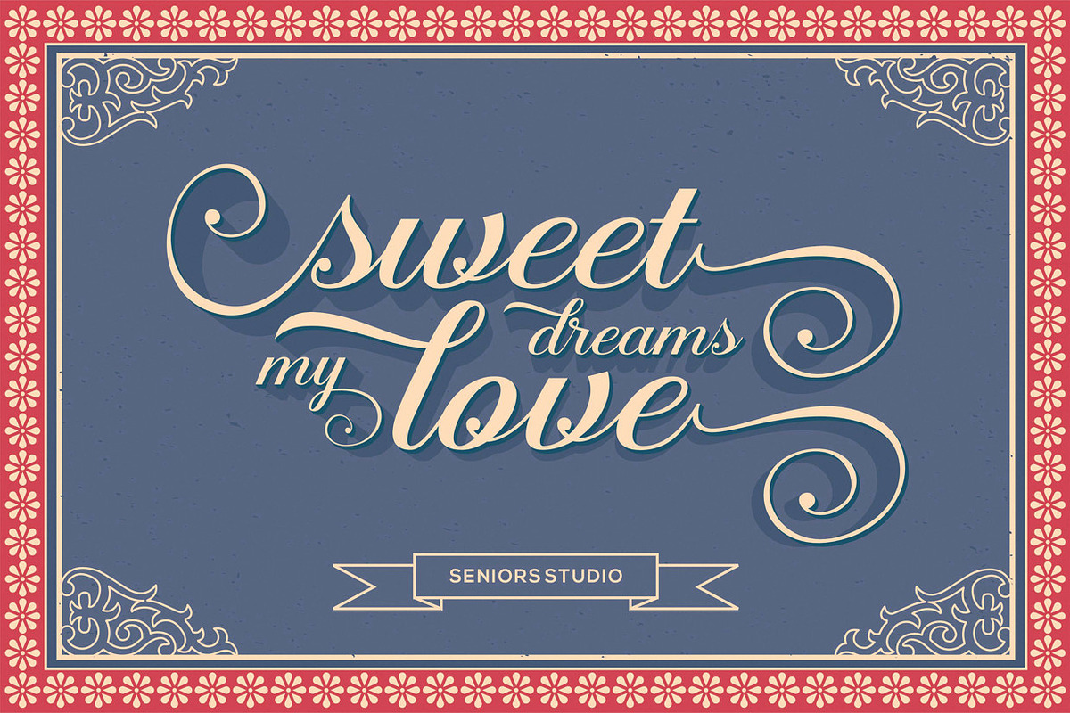 Aaron Script, a Script Font by Seniors