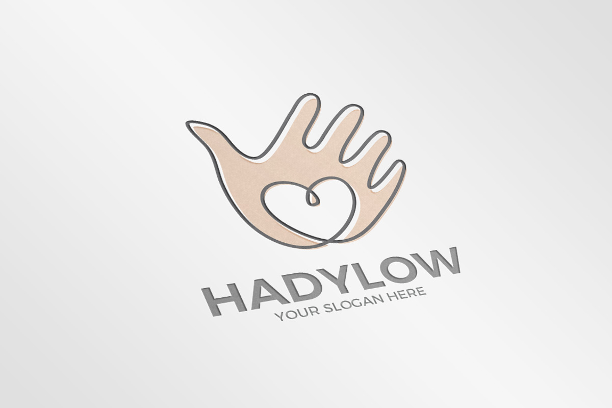 Vector Hand With Heart Logo Design, a Branding & Logo Template by ...