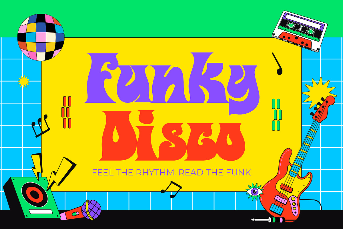 Funky Disco Font | Creative Market