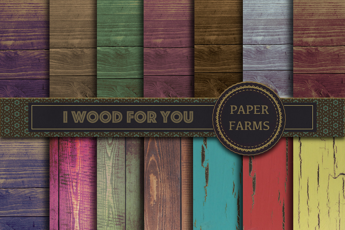 Wood digital paper, a Texture Graphic by Paper Farms