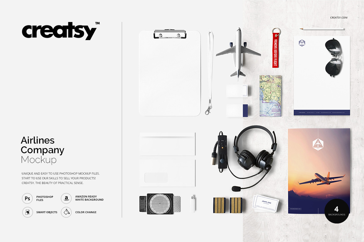 Airlines Company Mockup Set, a Product Mockup by Creatsy