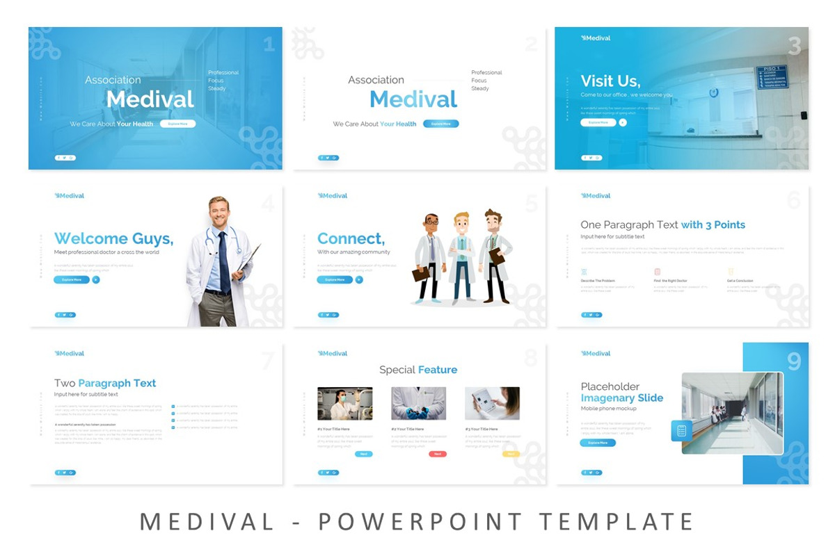 Medival Health Powerpoint Template, a Presentation Template by RRGraph ...