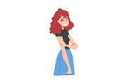 Female of European Appearance, a Person Illustration by TopVectors