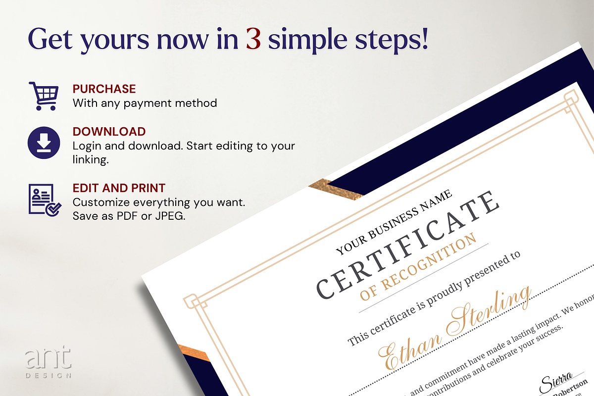 Certificate Template In Canva - ES