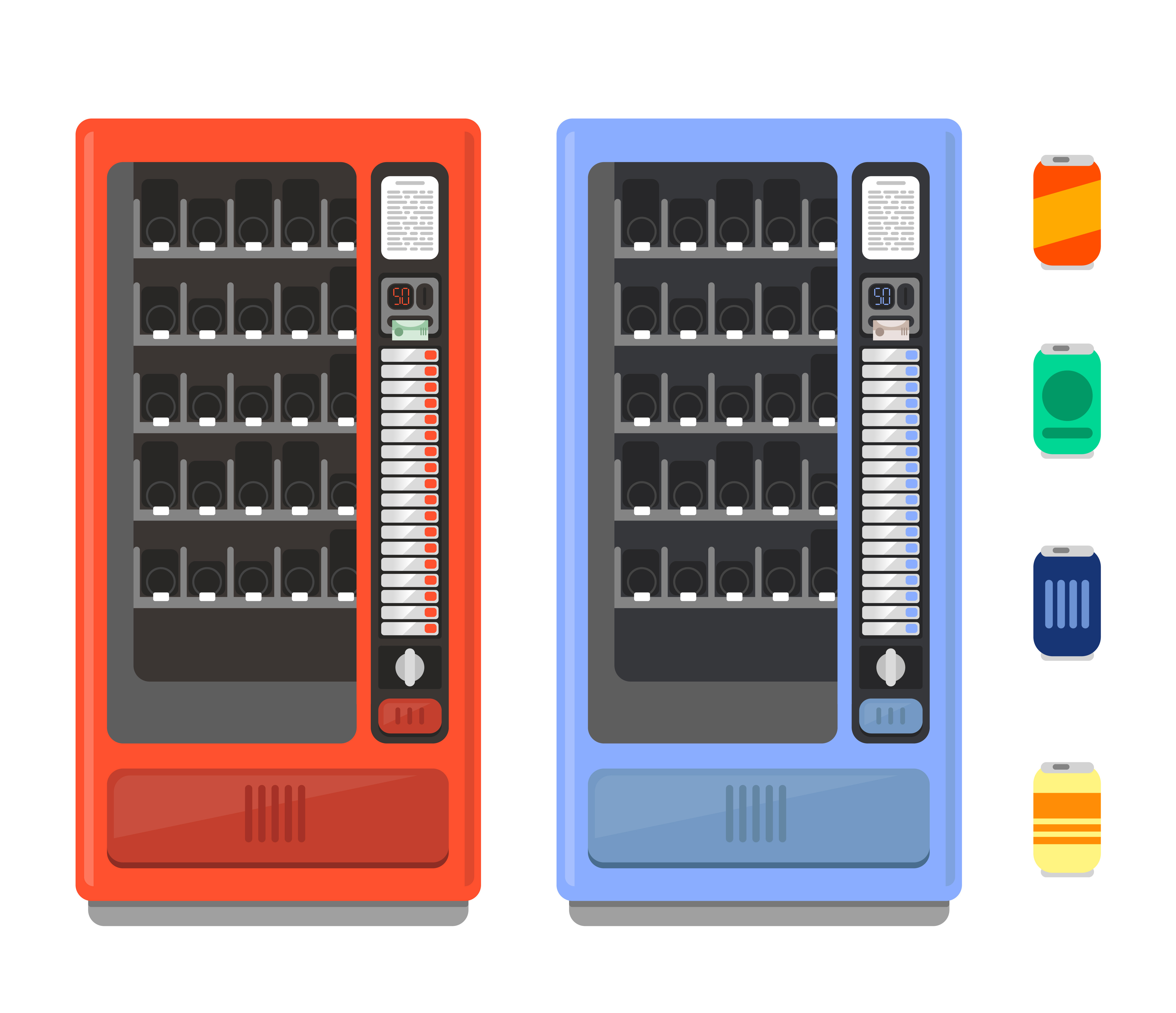 Vending machine, a Food Illustration by Alejik