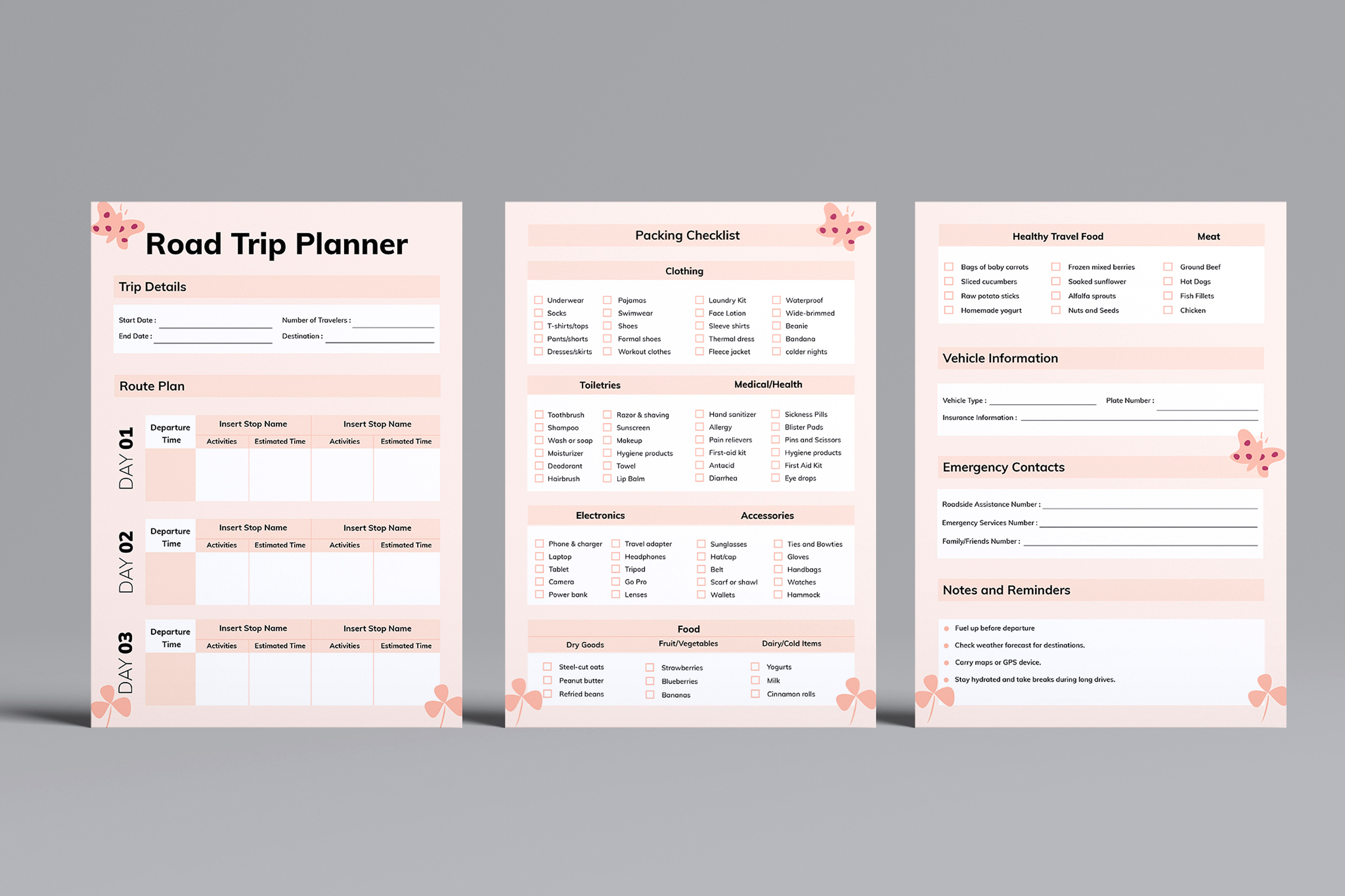 Road Trip Planner Template
