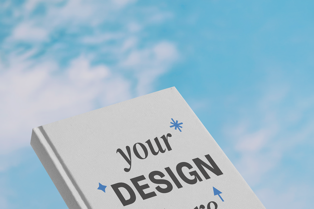 Floating Sky Book Cover Mockup, a Books & Magazine Mockup by mockeyai