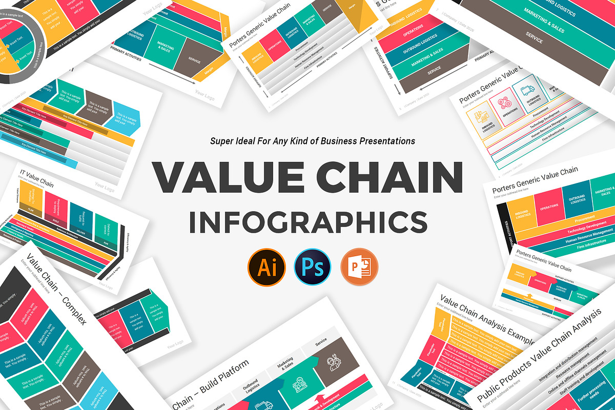 Value Chain PowerPoint Diagrams, a Presentation Template by SlideOne
