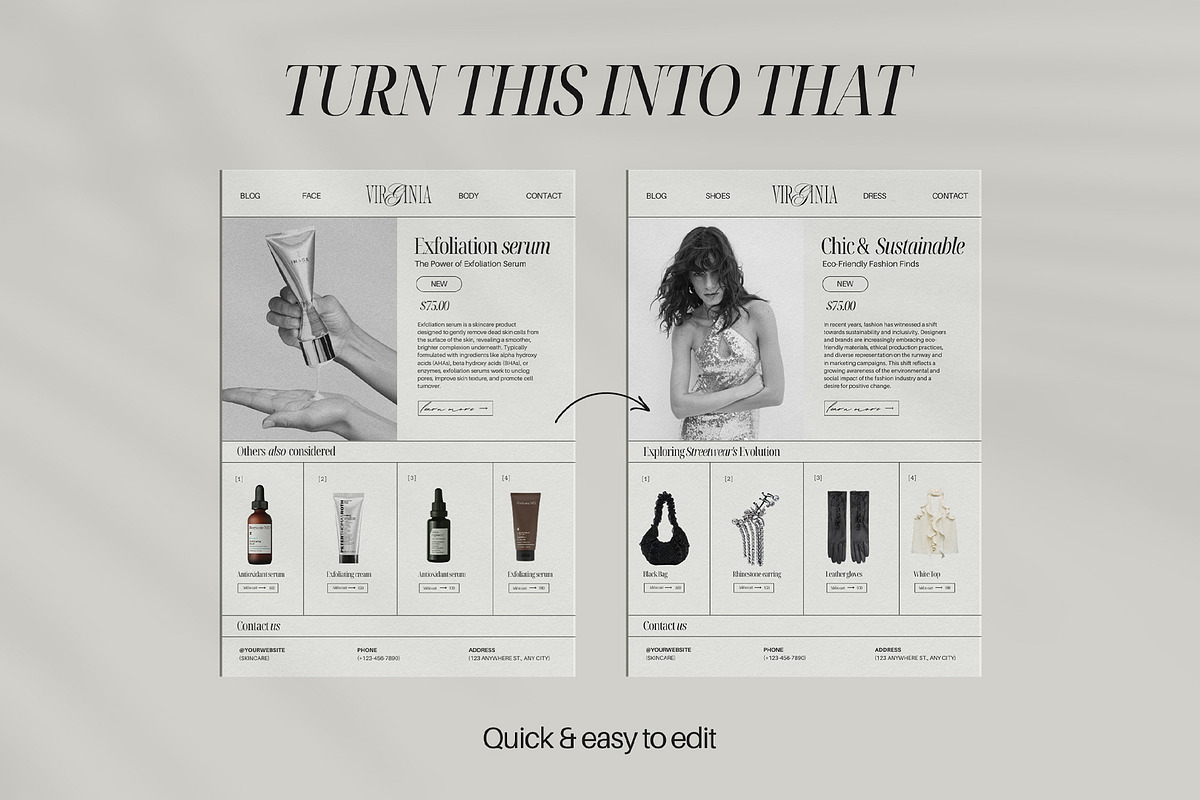 Aesthetic Product Email Newsletter | Creative Market