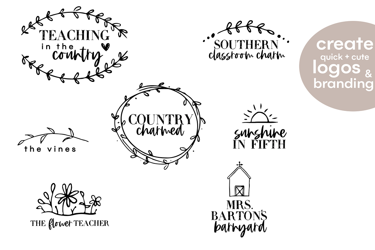 Farmhouse Doodles Font, a Font by KA Designs