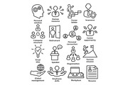 Business people management icons, an Outline Icon by IhorZigor