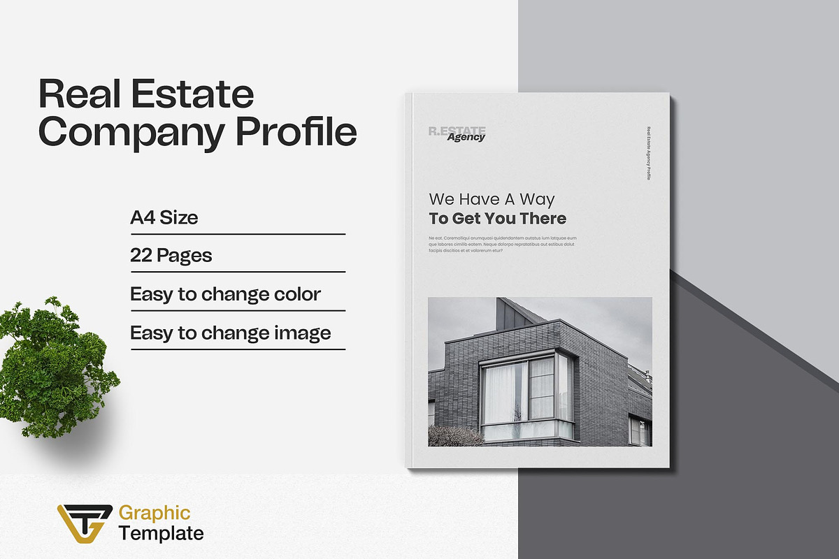 Real Estate Company Profile | Creative Market