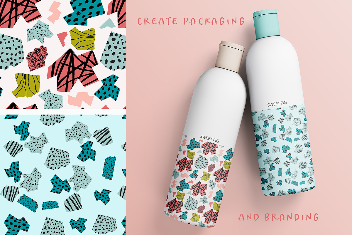 Abstract Cutouts Patterns & Elements, a Pattern Graphic by Sweet Fig