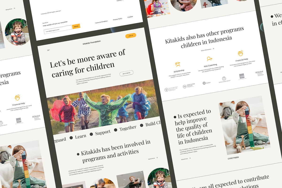 Children Foundation Landing Page, a Landing Page Template by SLAB! Design