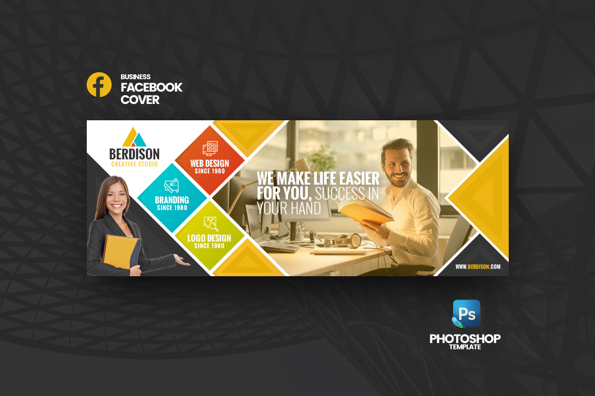 Berdison Business FB Cover Template, a Social Media Template by Youwes ...