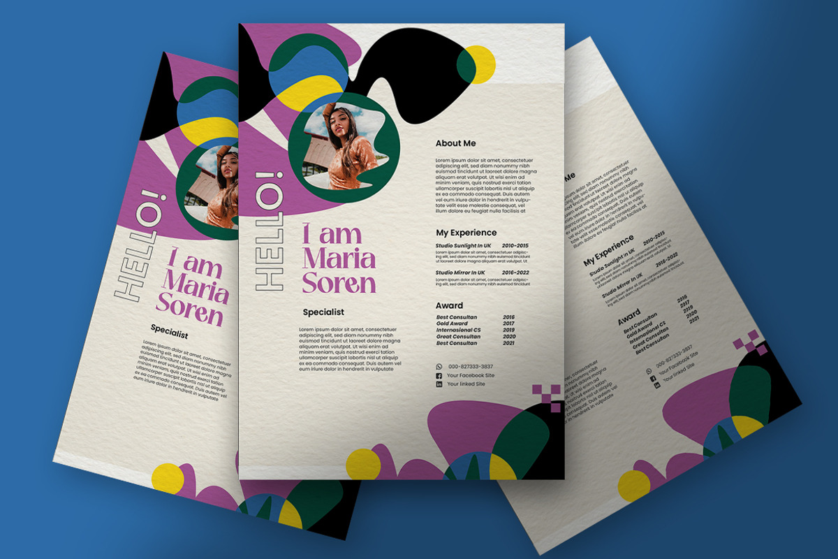 Resume CV Design Template Bundle, a Resume Template by MaikoHatta