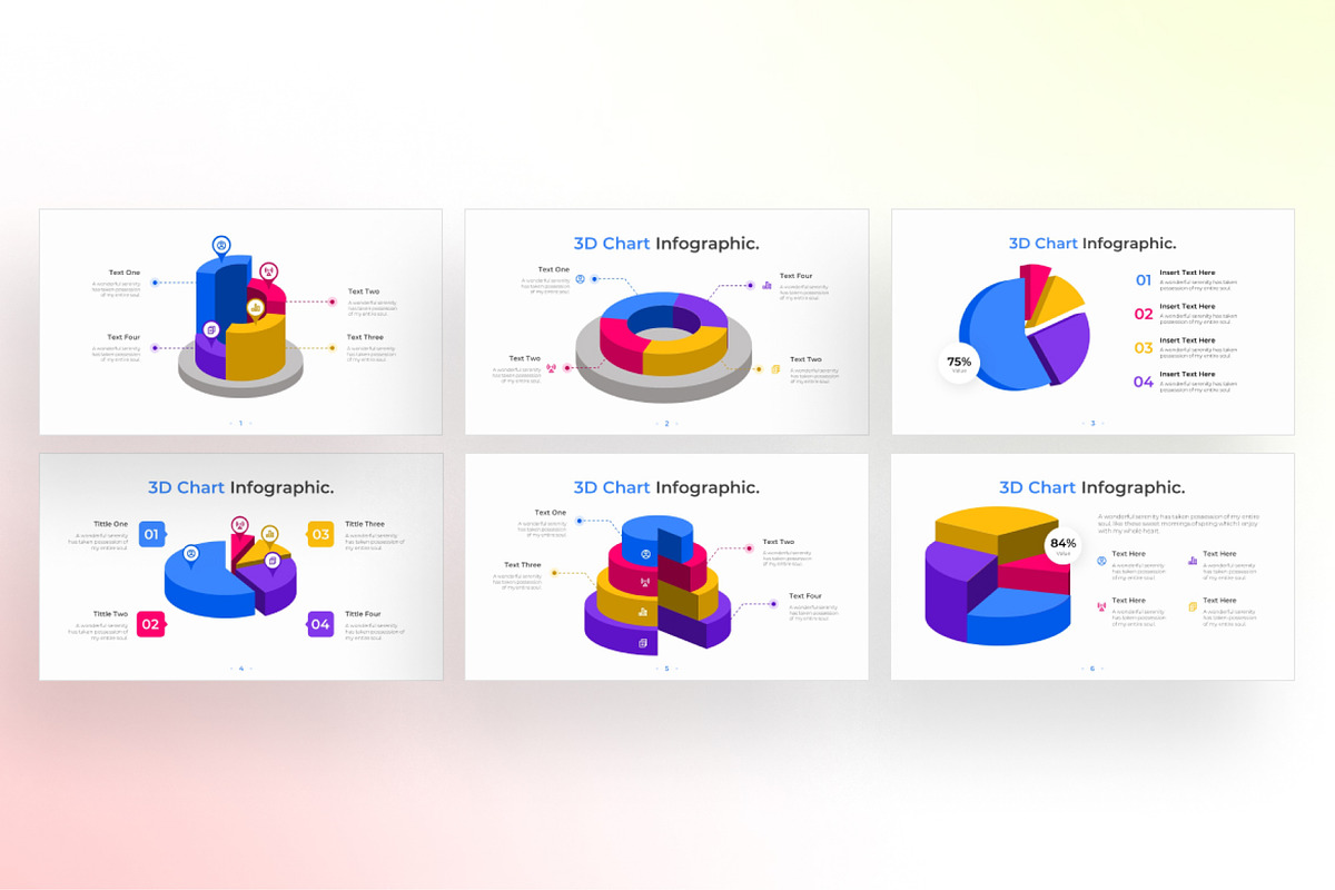 3D Chart PowerPoint - Infographic Template
