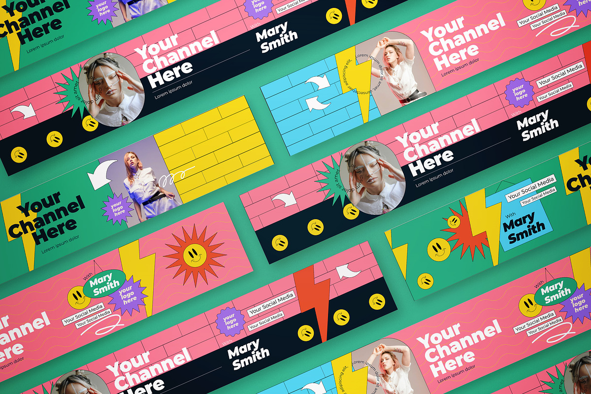 Colorful Youtube Cover, a Social Media Template by graphicook