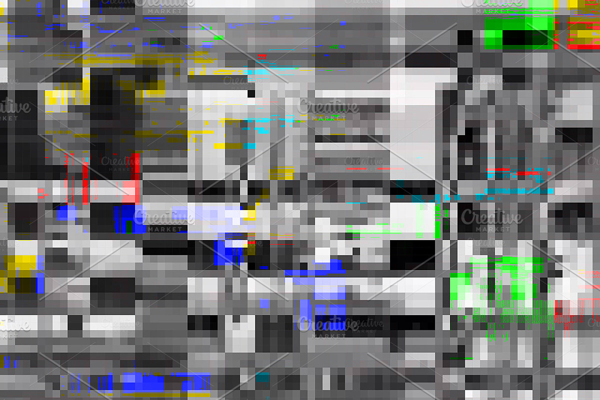 15 glitch vector textures, a Texture Graphic by tkdesign