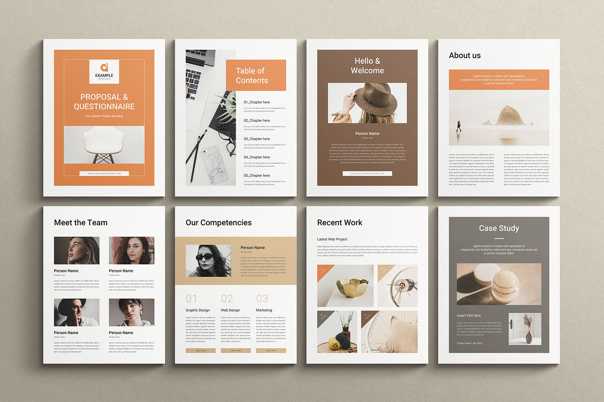 Proposal & Questionnaire Template, a Brochure Template by TemplatesForest
