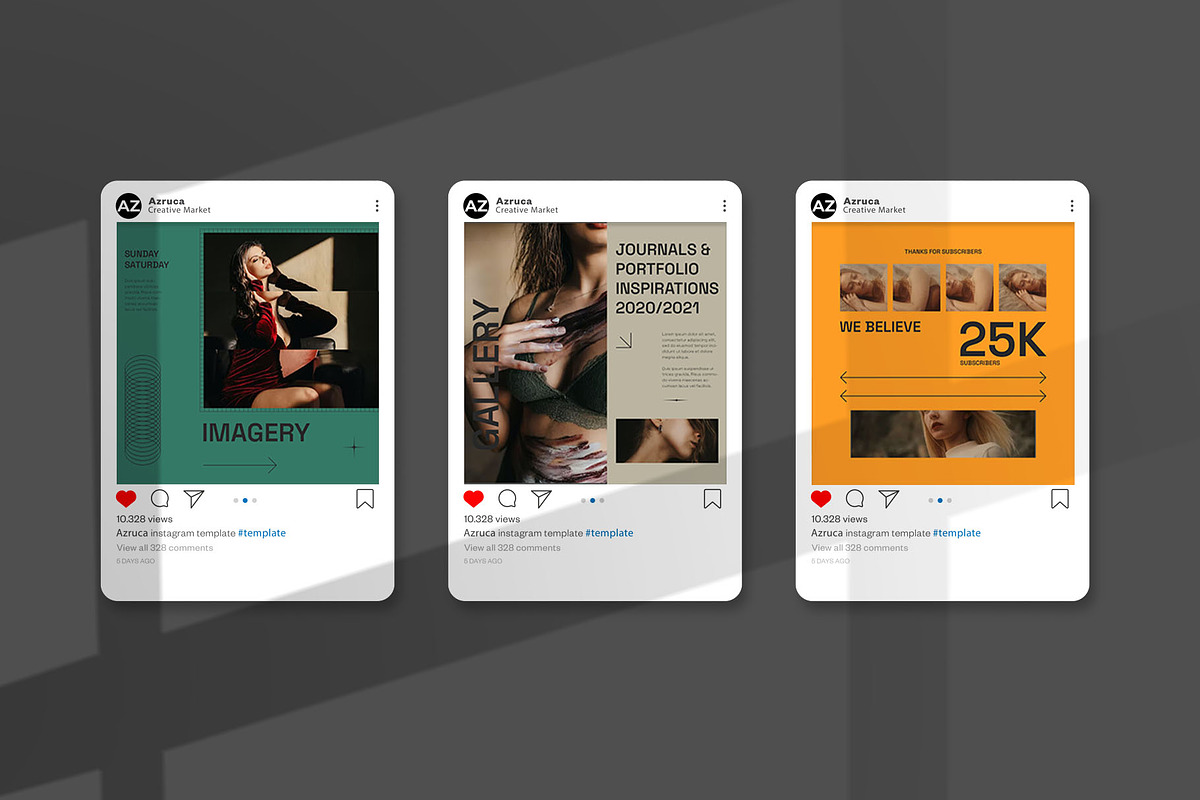 Joren Style Instagram Template | PSD, a Social Media Template by Azruca