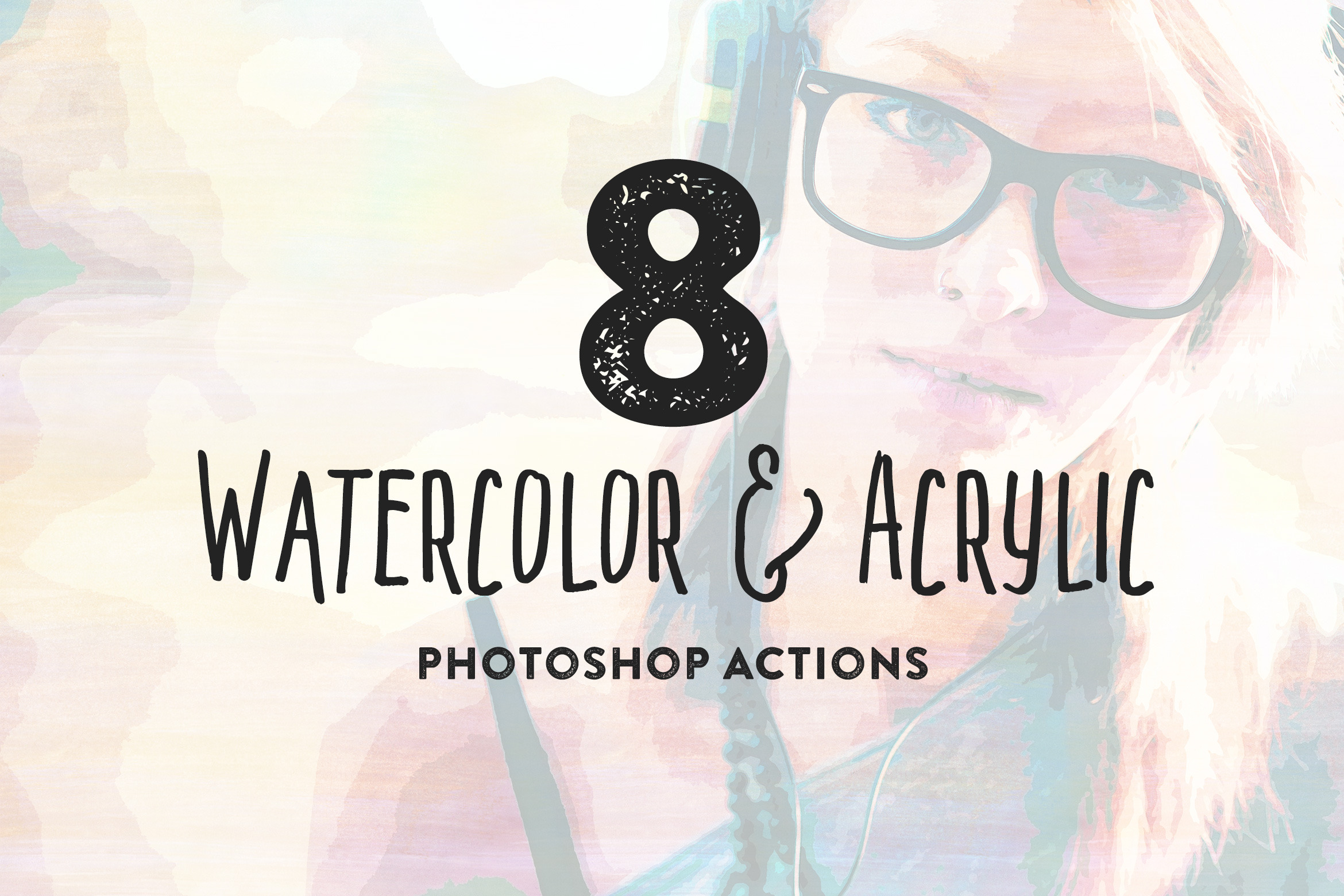 8 Watercolor + Acrylic Painting FX, an Action Add-On by SparkleStock