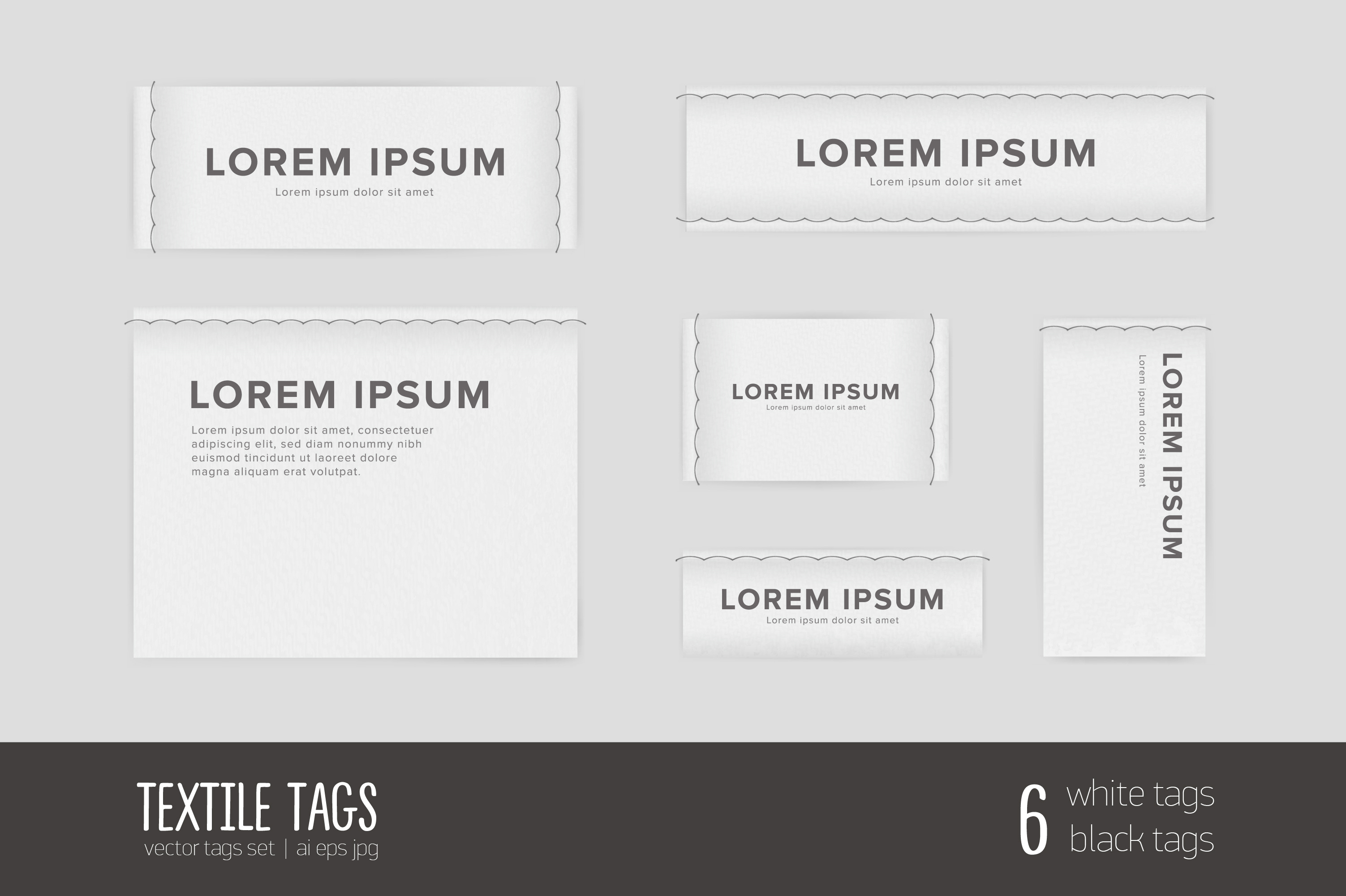 Set of different textile tags, an Apparel Mockup by Good Studio