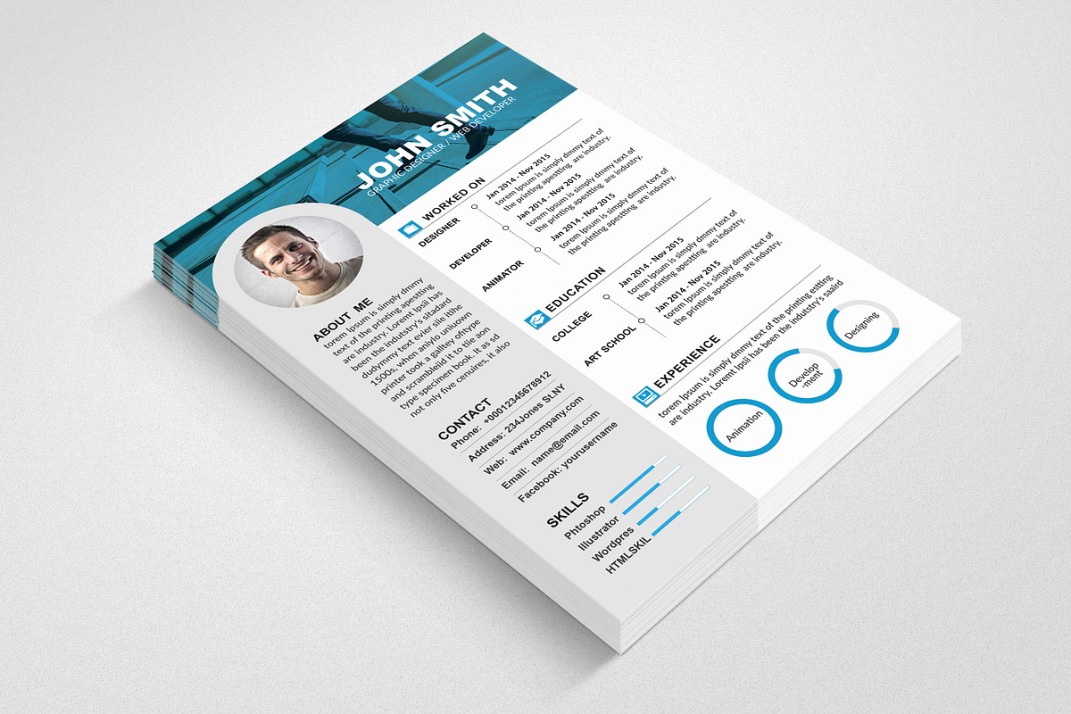 CV Resume, Cover Letter , Portfolio, a Resume Template by Design Up