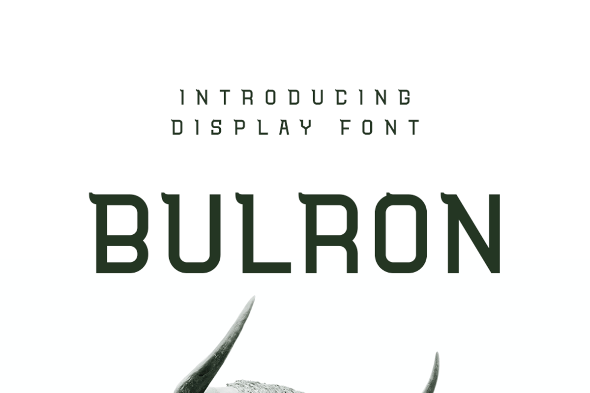 Bulron, a Slab Serif Font by lelevien
