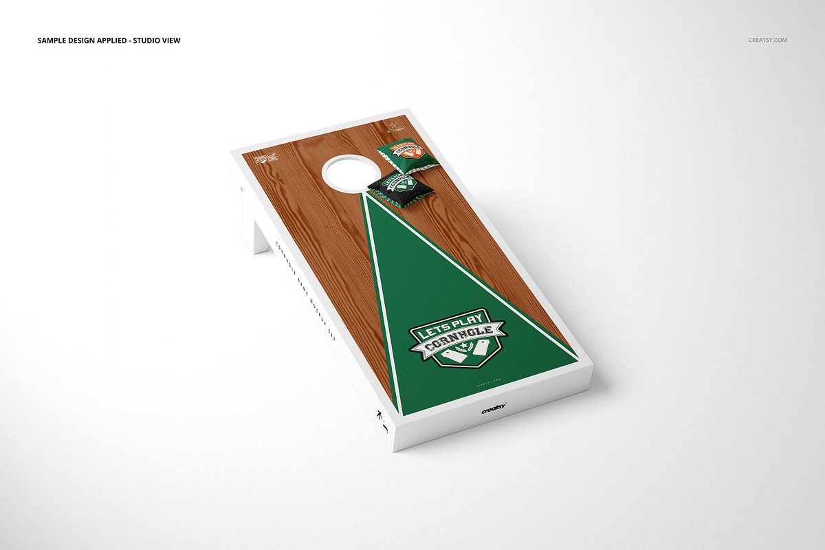 Cornhole Game Set Board Bags Mockup, a Product Mockup by creatsy5