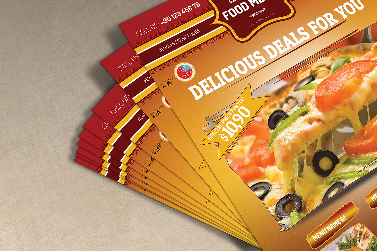 Restaurant Food Menu Flyer, a Flyer Template by Star Graphic Design