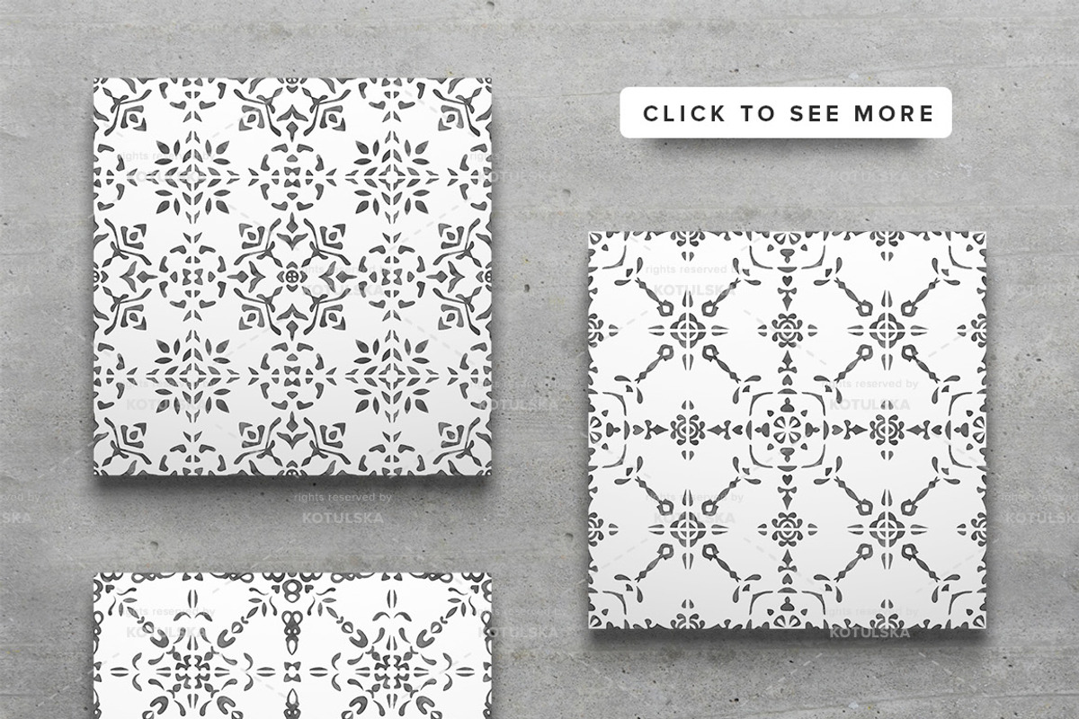 Watercolor/Vector Tile Patterns, a Pattern Graphic by Kotulska