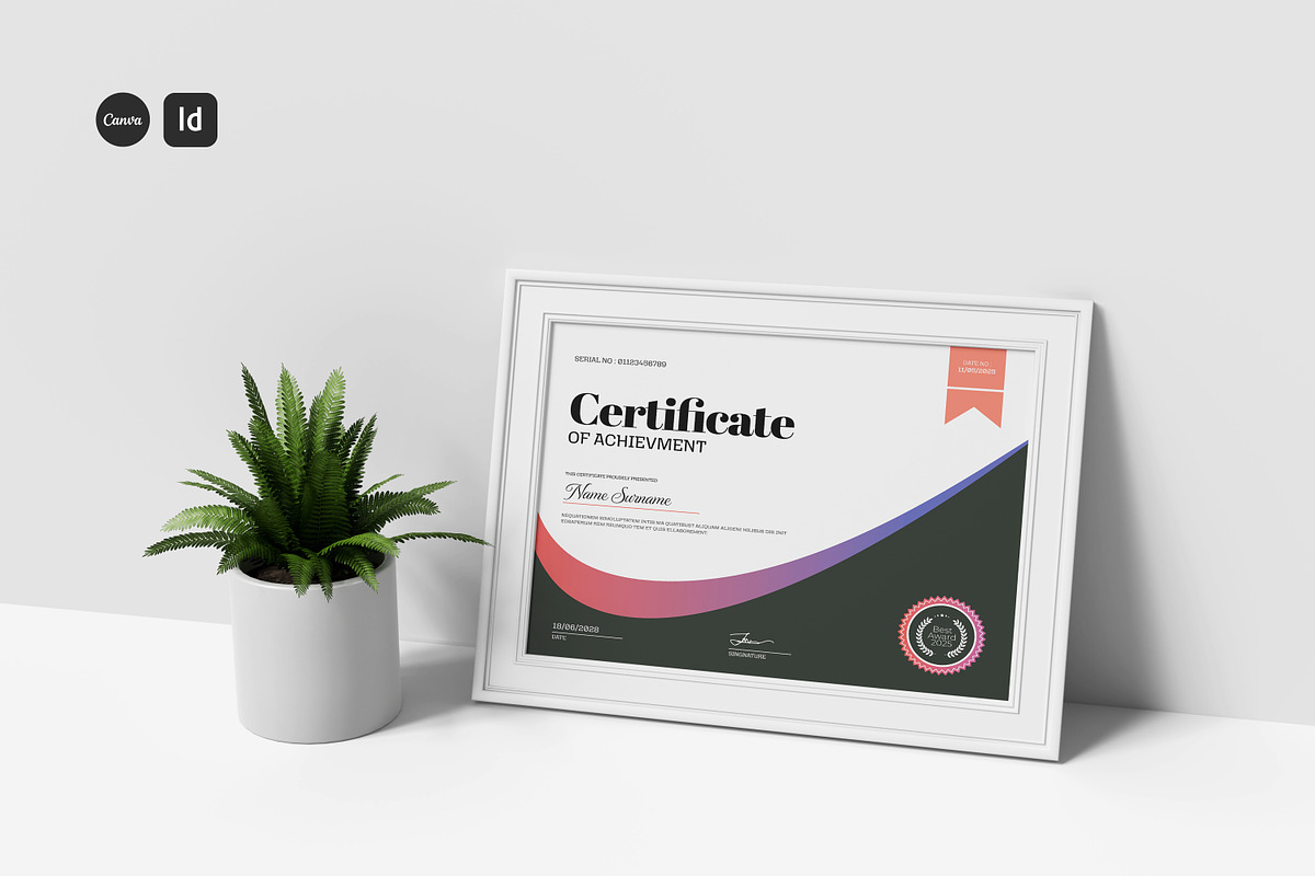 Certificate Template, a Stationery Template by Creatiya Type