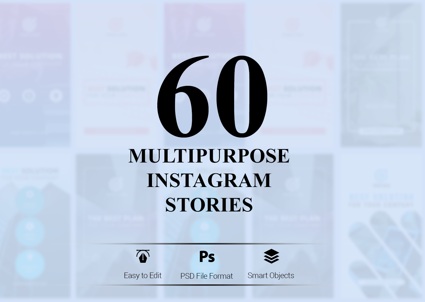 60 Multipurpose Instagram Stories, a Social Media Template by UNIK Agency