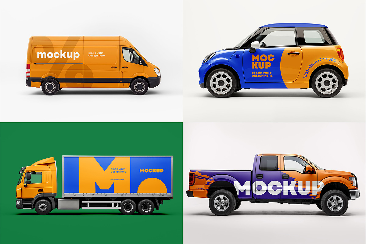 Car, Truck, Van, Pickup Mockup