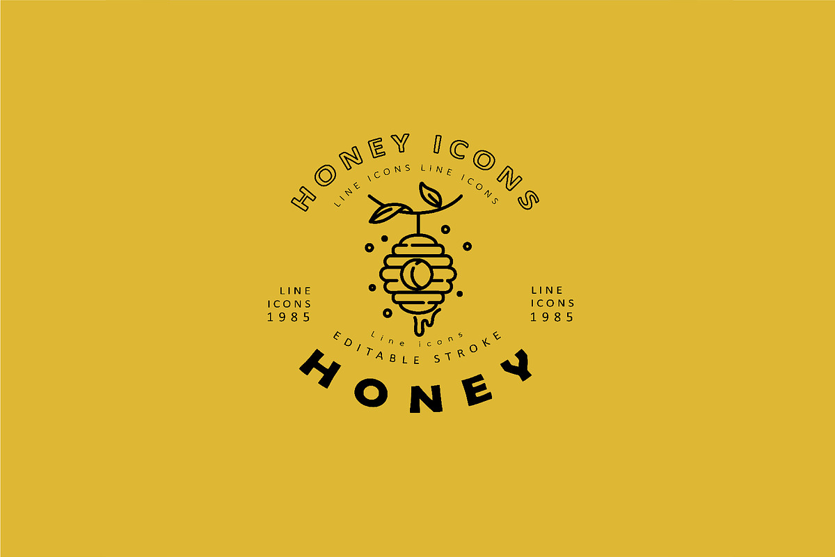 Honey icons & logos, an Outline Icon by Merfin