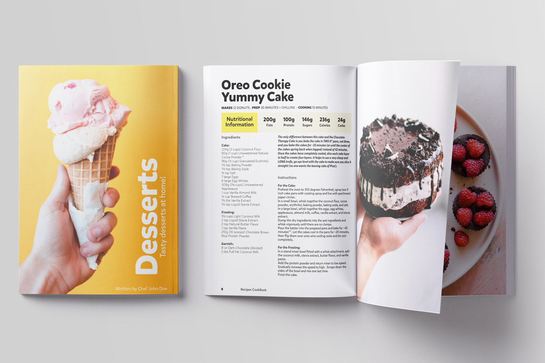 Dessert CookBook Indesign Template, a Magazine Template by DeLaGranSiete