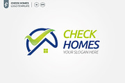 Check Homes Logo, a Branding & Logo Template by ft.studio