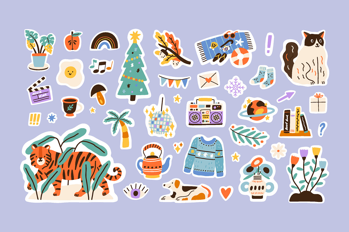 Stickers set, a Decorative Illustration by Good Studio