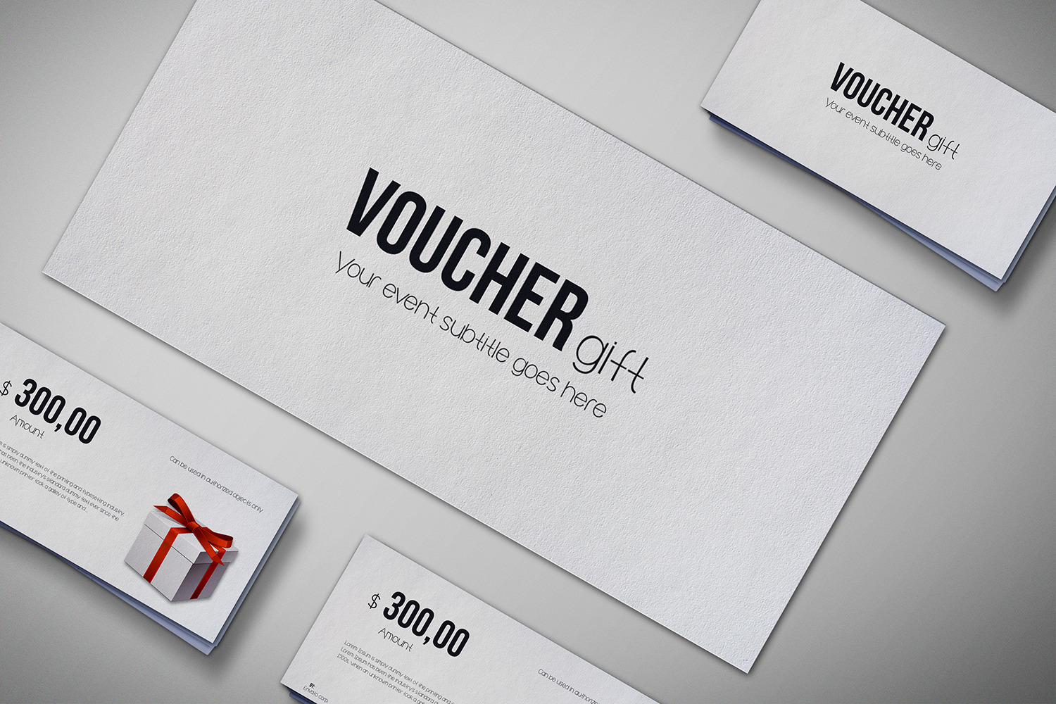 Gift Voucher Mock-Up Pack | Print Templates ~ Creative Market