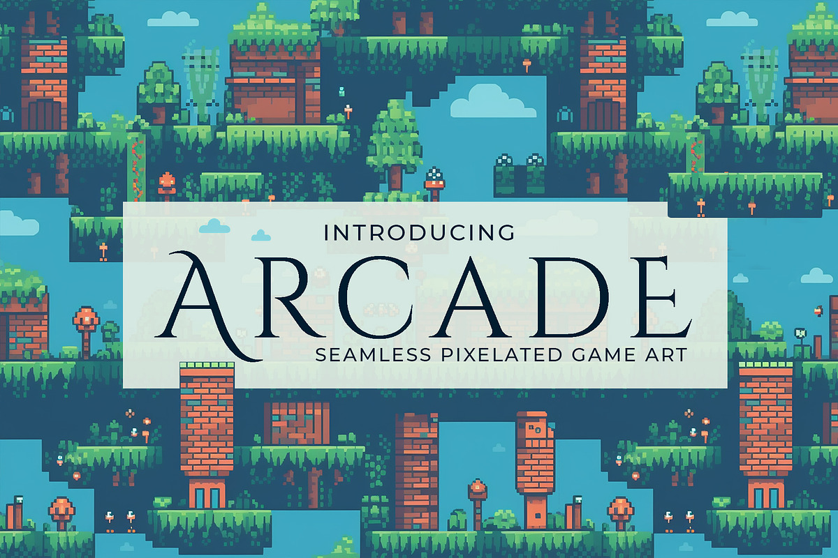 Arcade - Seamless Pixelated Patterns, a Pattern Graphic by Pixel ...
